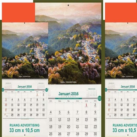 Kalender eksekutif pemandangan alam indonesia