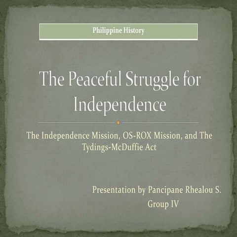 The Commonwealth of the Philippines | PPTX