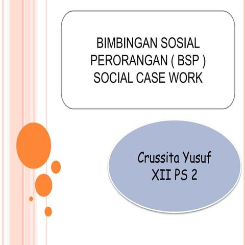 Bimbingan Sosisl Perorangan ( BSP ) | PPTX
