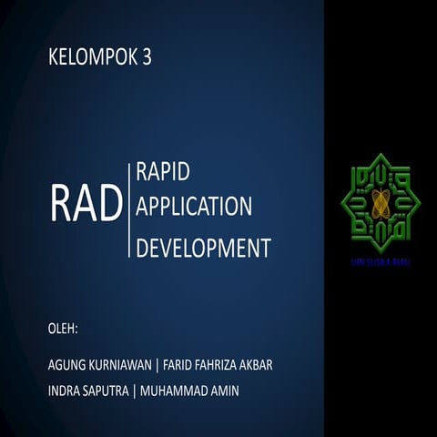 RAD (Rapid Aplication Development) | PPTX