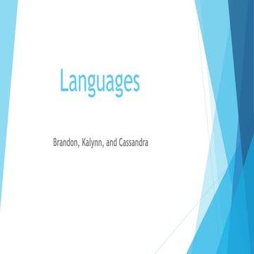 Presentation of Pillar Languages | PPTX