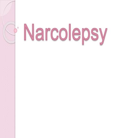 Narcolepsy | PPTX