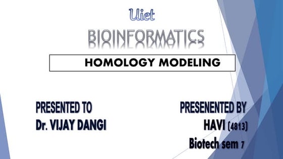 Homology modelling | PPTX