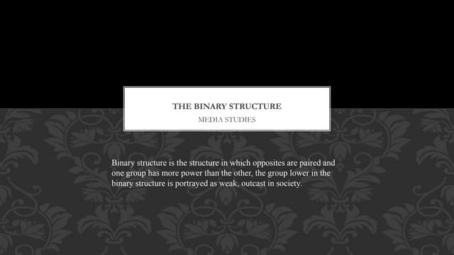 Binary Structures Ppt