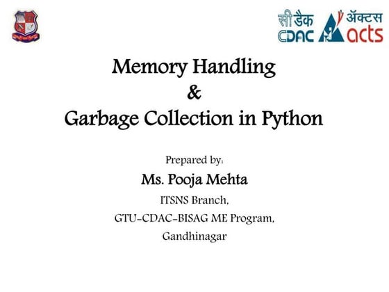 Memory Management in Python | PPT