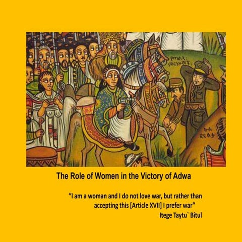 The Role of Women in the Victory of Adwa | PPTX