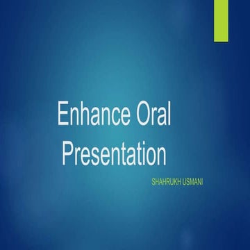 Oral Presentation | PPTX