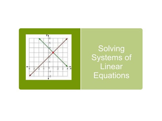 Systems of equations | PPT