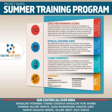 Project Based Summer Training Program | PPTX