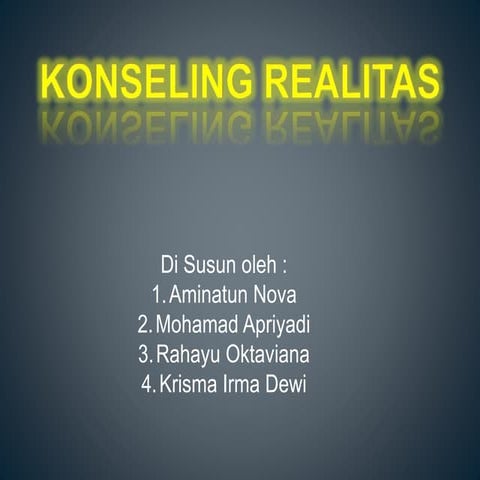 konseling realitas | PPTX