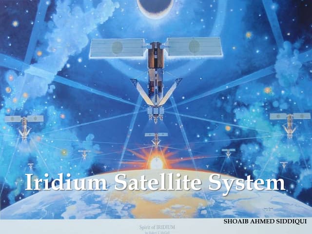 PPT ON IRIDIUM SATELLITE (ECE) | PPTX