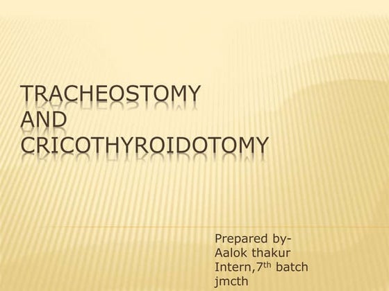 Cricothyroidotomy | PPT