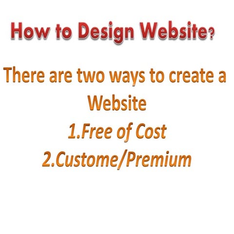How to Create a webdesite | PPT
