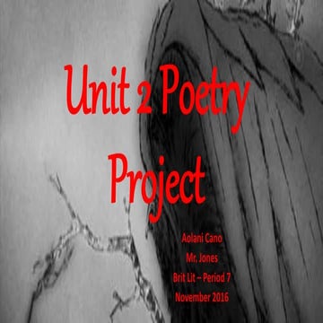 Unit 2 poetry project | PPTX