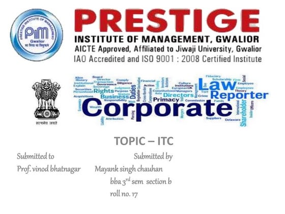 Product Mix of ITC | PPT