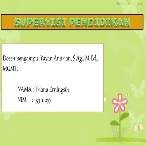 SUPERVISI PENDIDIKAN | PPT