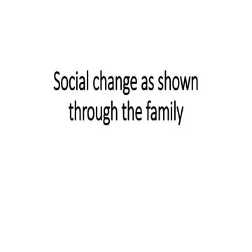 Social change and the family | PPTX