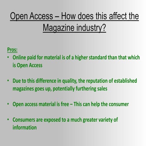 Open Access Presentation | PPTX