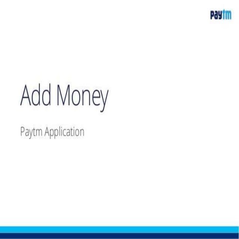 how to add money to paytm | PPT