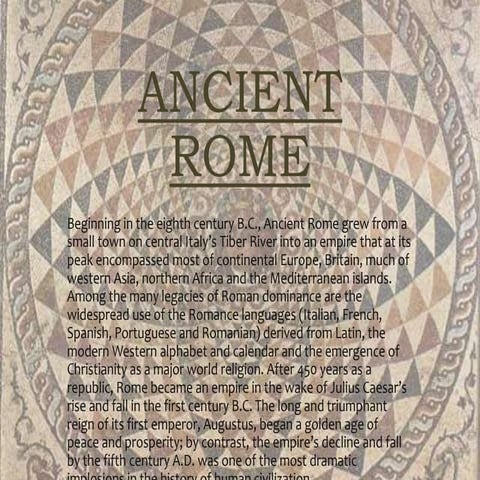 Ancient Rome Essay | PDF