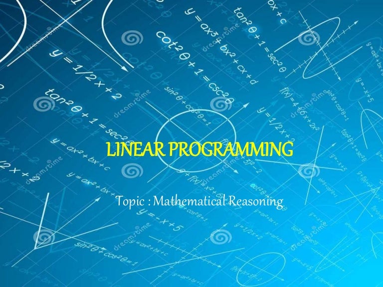 Linear Programming Mathematical Reasoning