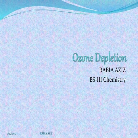 Presentation on ozone depletion | PPTX