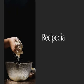 Recipedia 피칭 슬라이드쇼 | PPTX