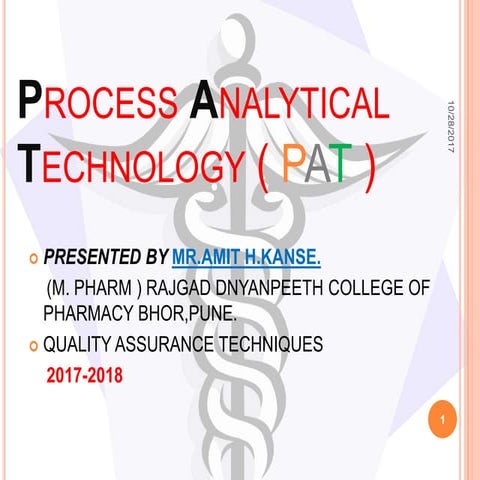 Process Analytical Technology (PAT) | PPTX