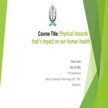 physical hazard and impact on our health | PPTX