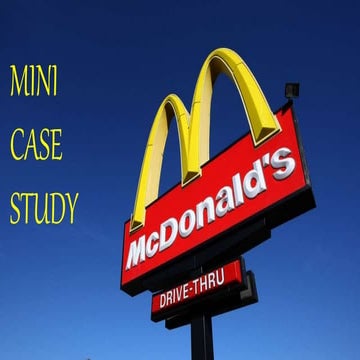 McDonald's mini case study | PPT