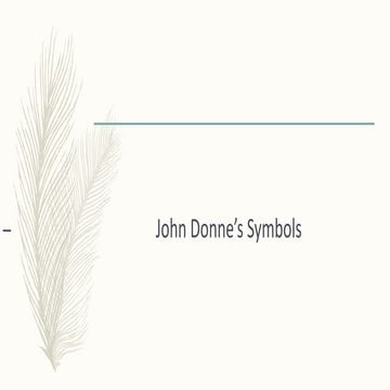 john donne's symbols | PPTX