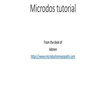 microdos tutorial | PPTX