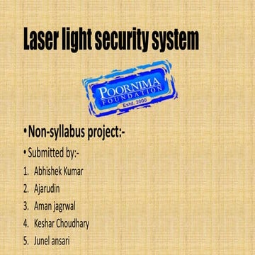 Laser light security system | PPT
