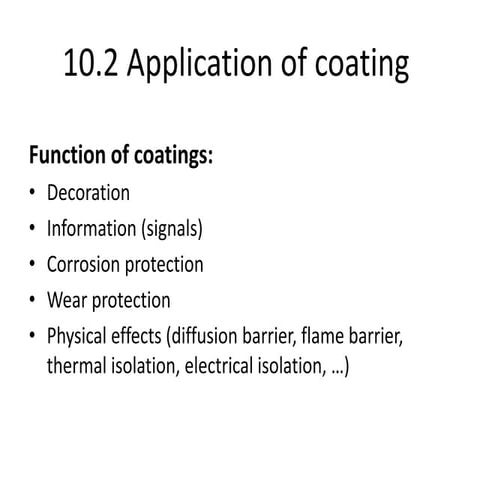 Application of coating | PPT