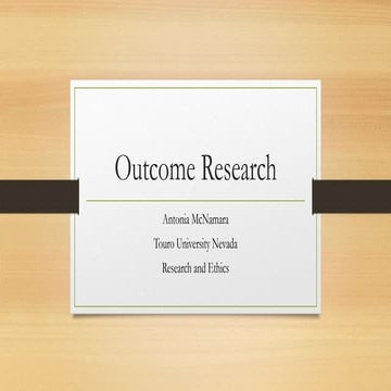 Outcome Research | PPTX