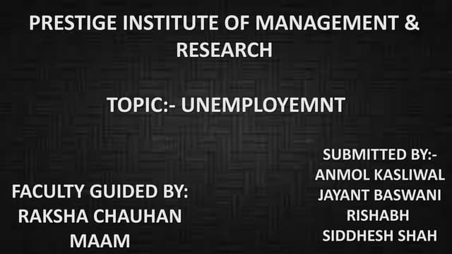 unemployment powerpoint presentation | PPT