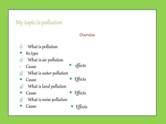 Pollution Class 5 NCERT BASED PRESENTATION | PPT