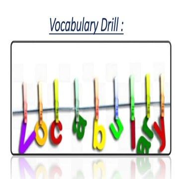 Vocabulary Drill : Five words | PPTX