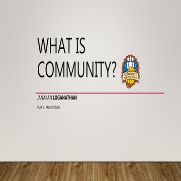 What is Community? | PPT