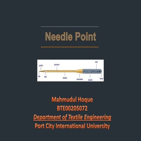 Sewing Needle Point Type | PPTX