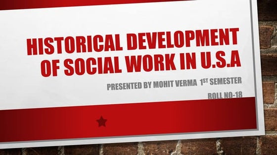 History of social work in usa | PPTX
