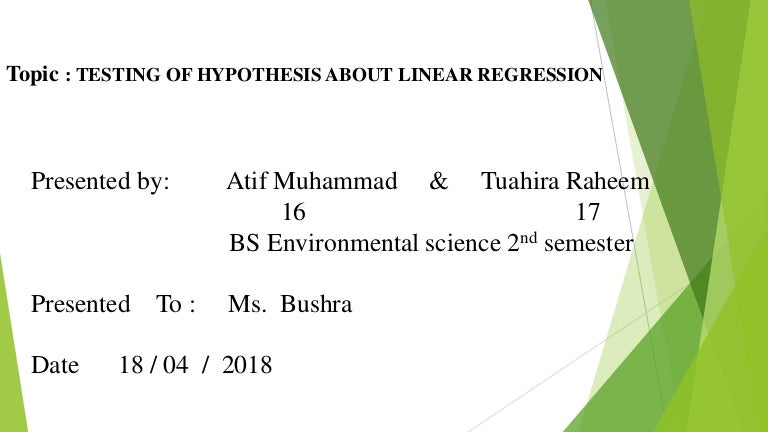 statistics linear progression