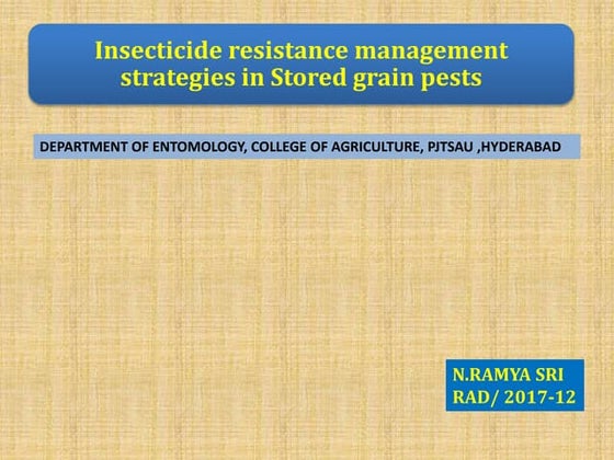 CLASSIFICATION OF INSECTICIDES AND THEIR MODE OF ACTION | PPTX ...