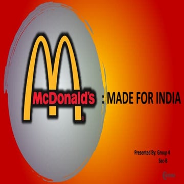 McDonald's: Made in India | PPTX