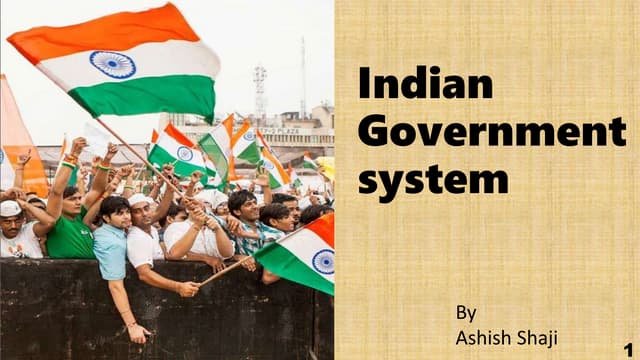 ORGANS OF INDIAN GOVERNMENT | PPTX
