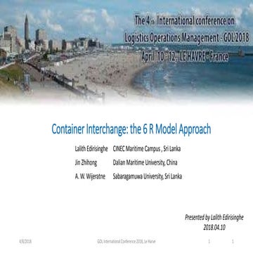 container interchange the 6R Model Approach | PPT