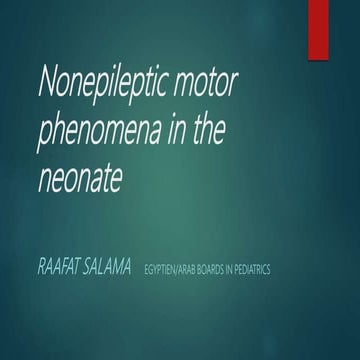 Benign abnormal movements in neonate | PPTX