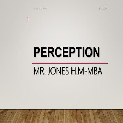 Presentation1-PERCEPTION | PPTX