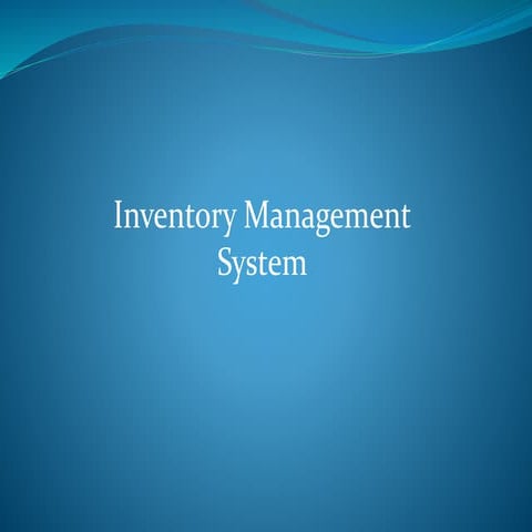 Inventory Management System | PPT