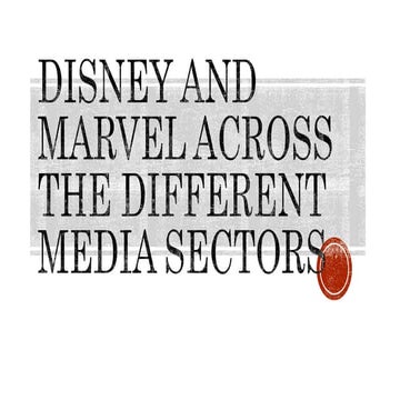 Disney and Marvel Research Presentation | PPTX